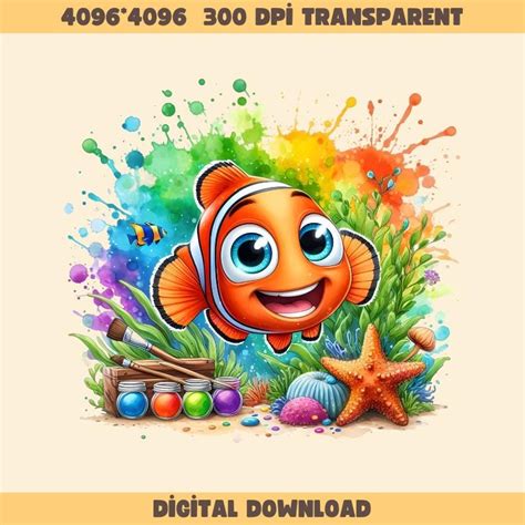 3 Png Finding Nemo Finding Nemo Splash And Watercolor Digital Design