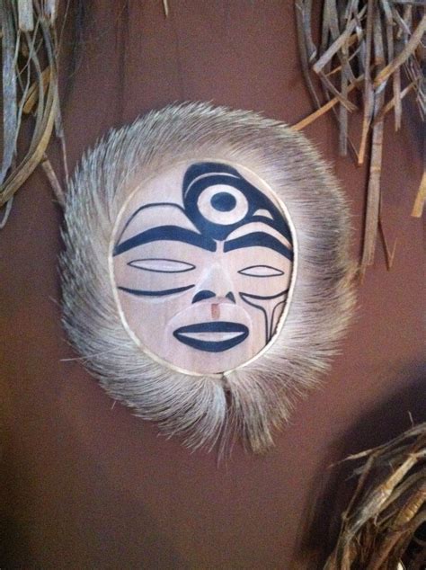Pacific Northwest First Nations Mask Of Inuit Person Alaska Art