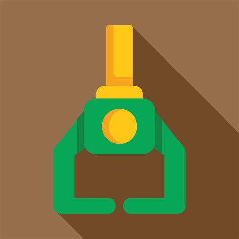 Green Toy Crane Claw Picking Up Object With Long Shadow 48291887 Vector