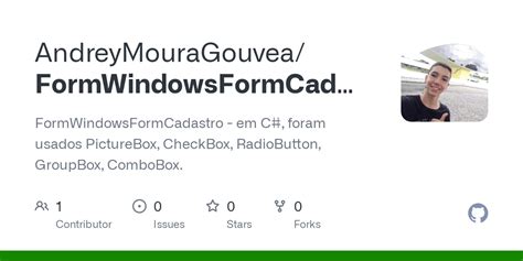 GitHub AndreyMouraGouvea FormWindowsFormCadastro FormWindowsFormCadastro Em C Foram