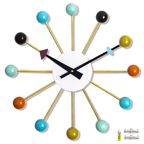 Aurtem Mid Century Wall Clock Replica George Nelson Ball Clock For
