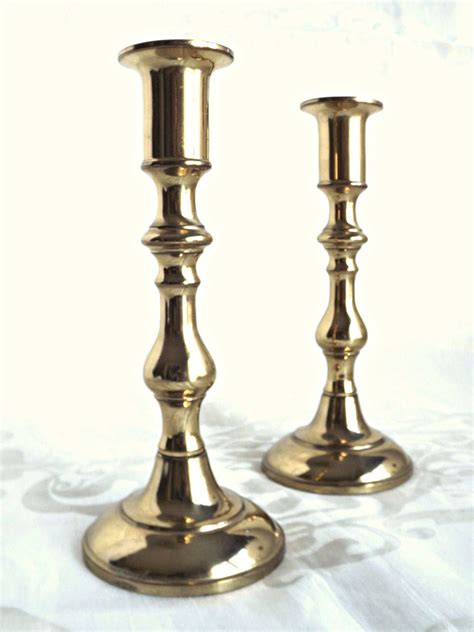 Solid Brass Candle Holders Home Decor Brass Decor Retro Etsy Canada