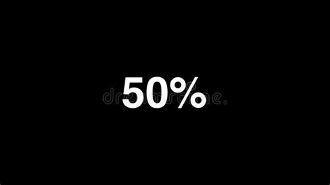Percent Counter Progress Indicator 2d Animation Black Background Stock Footage Video Of Timely