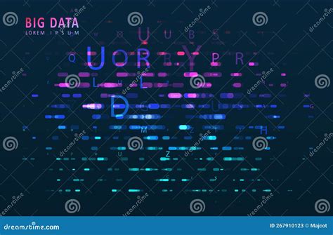 Stream Of Encoded Data Stock Vector Illustration Of Analytics