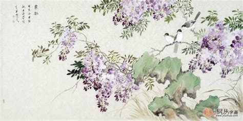 当代有名气的美女画家，许芬国画紫藤作品《紫韵》赏析 当代 有名气 艺术·art 川北在线