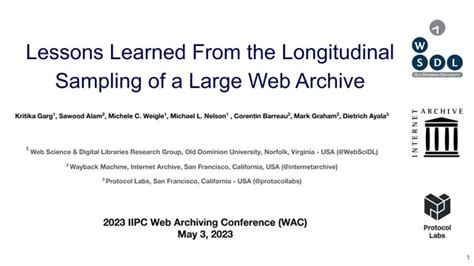 Lessons Learned From The Longitudinal Sampling Of A Large Web Archive Pdf