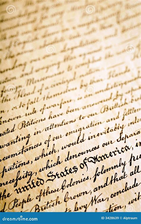 Declaration Of Independence Ba Stock Image Image Of Freedom