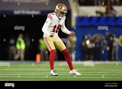 San Francisco 49ers Kicker Eddy Piñeiro 18 Reacts After Kicking A