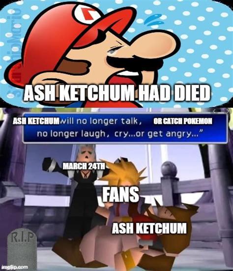 Mario Is Crying For Ash Ketchum R Supermario