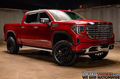 Red Gmc Truck Lifted