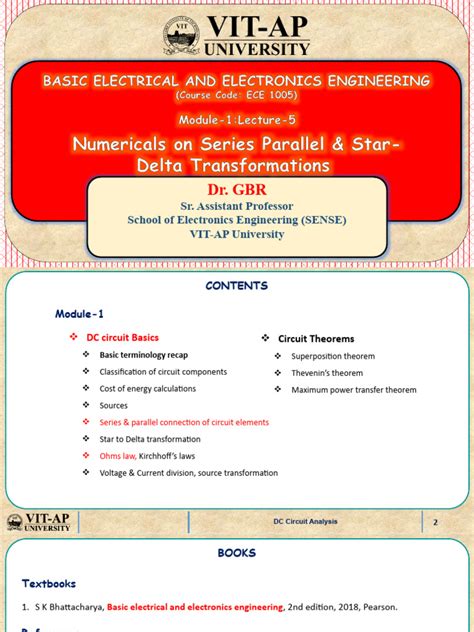 Beee Module 1 Dc Circuit Analysis Lecture 5 Pdf Electrical Network