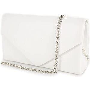 Emila Pochette Bianca A Busta Clutch Bag Da Donna Per Cerimonia Borsa