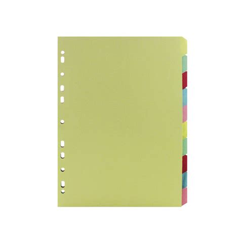 A4 Manilla Divider 10 Part Assorted Office Point