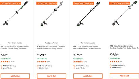 Deal Of The Day Ego Cordless String Trimmers And Other Gardening Tools