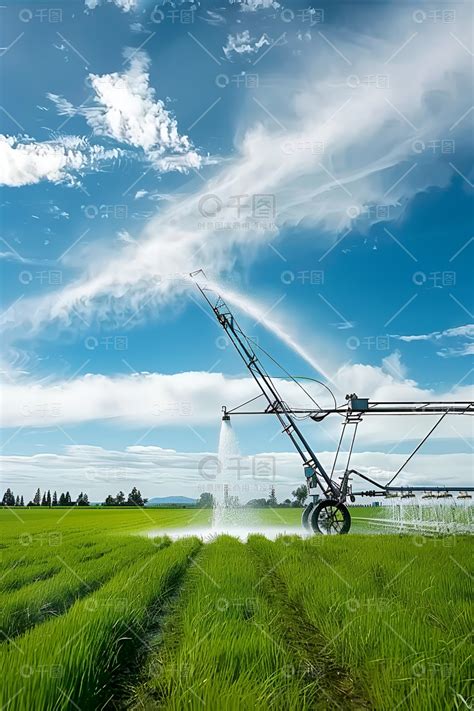 科技ai数字艺术 科技自然风光写实风格大型农业灌溉设备稻田浇水场景商业照片 Ai图片免费下载png格式2688像素编号71788636 千图网