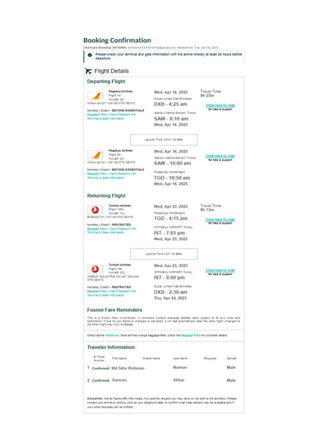 Ticket Confirmation 2nd Grp Pdf Emirates Airline Aviation