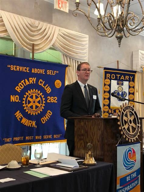 Congratulations To Dave Shull On Newark Rotary Club