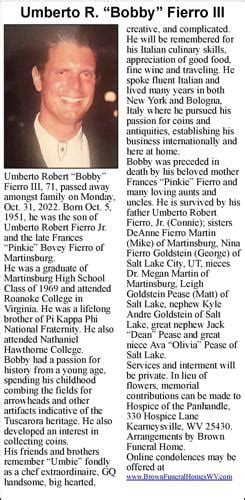 Umberto R Bobby” Fierro Iii Obituaries Journal
