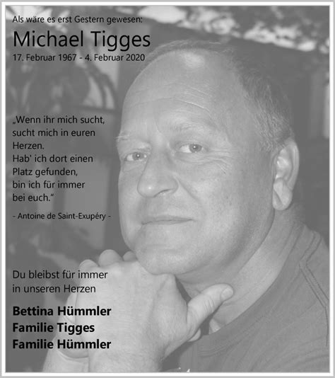 Traueranzeigen Von Michael Tigges Trauer In Nrwde
