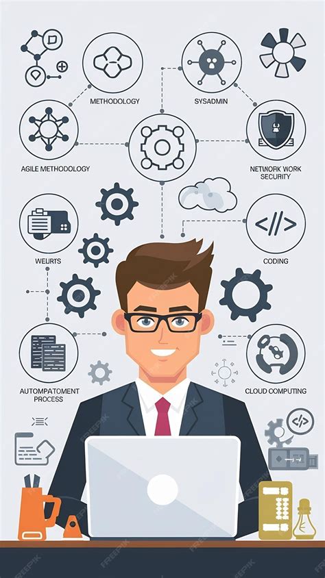 Devops Engineer Working On Software Development And It Operations With