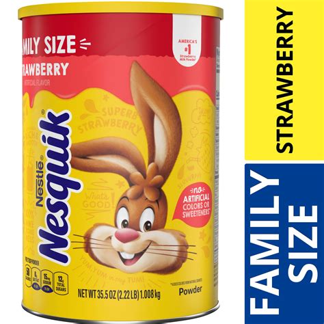 Nestle Nesquik Strawberry Flavor Powder Drink Mix 35 5 Oz