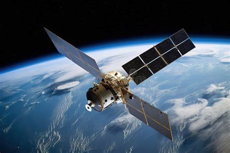 Space Satellite Orbiting The Earth Generative Ai Stock Illustration Illustration Of Star