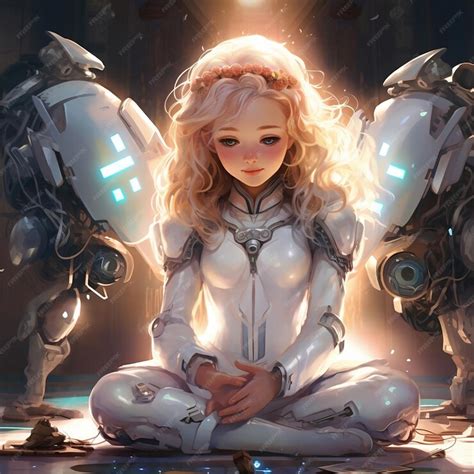 Premium Photo Cute Robot Girl