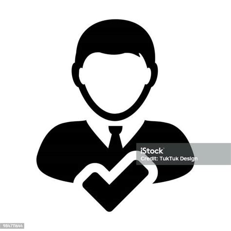 플랫 컬러 문양 그림에서 사용자 아이콘 벡터 남성 사람 프로필 아바타 기호를 허용 감독에 대한 스톡 벡터 아트 및 기타 이미지 감독 고객 고용과 노동 Istock