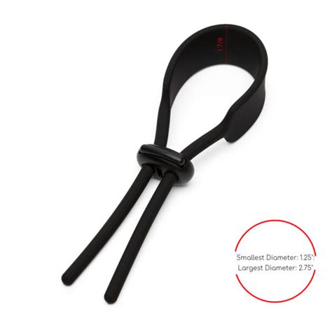 Black Adjustable Penis Ring With Thick Band L A Pump