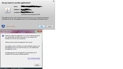 java security warning stack overflow