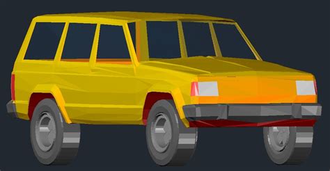 Cad三维小车3 Autocad 2007 模型图纸下载 懒石网