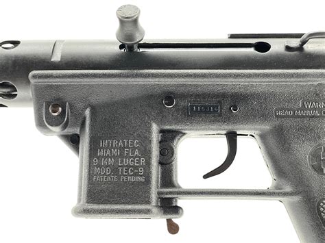Lot Intratec Model Tec 9 9mm Pistol With Screw On Barrel Extension