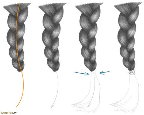 How To Draw Braids In Steps Plus Videos RapidFireArt