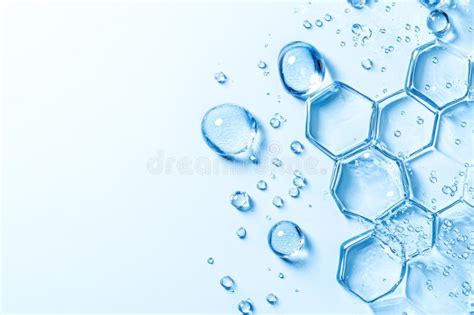 Blue Hyaluronic Acid Molecule Structure In Hydrated Chemicals