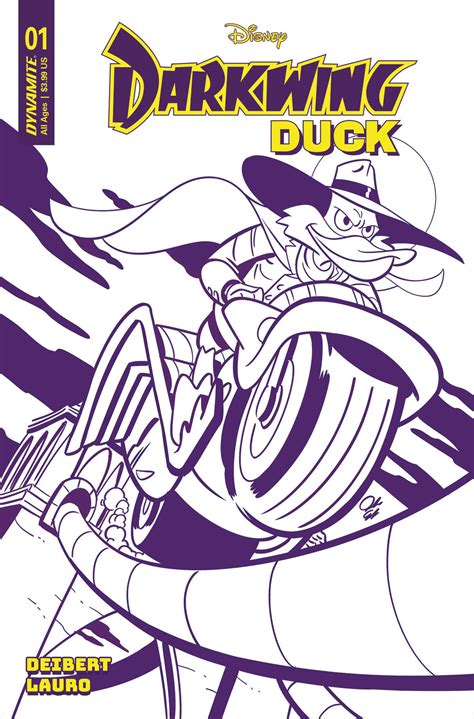 Darkwing Duck 1 Jacob Edgar 1 75 Purple Line Art Variant Cover O