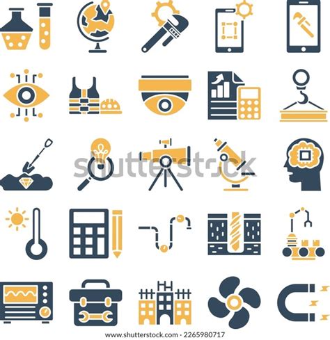 Engineering Vector Icons Architecture Icons Pack Stock Vector Royalty