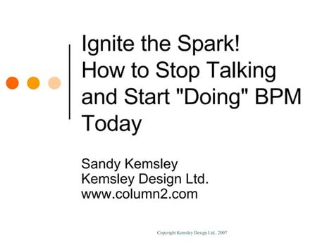 Ignite The Spark Ppt Business Business And Finance