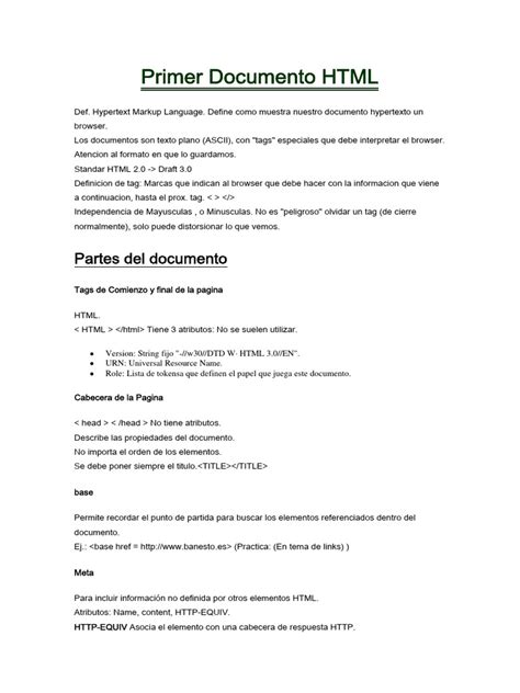 Manual Html Basico Descargar Gratis Pdf Hipervínculo Html