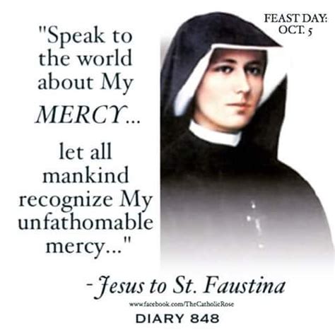 Chaplet Of Divine Mercy Jesus To St Faustina Quotes St Faustina