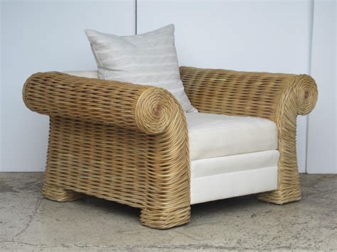 Oversize Natural Rattan Lounge Chairs By O Asian Designs Inc At