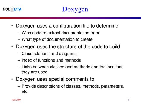 Ppt Doxygen A Code Documentation System Powerpoint Presentation Free