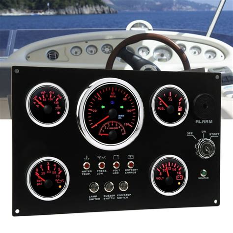 Marine Gauge Cluster Panel 0 To 73psi Oil Display Digital Gauge Cluster Set For 12v Marine