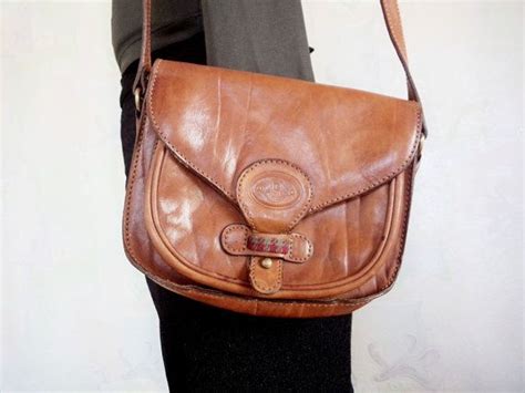 Vintage Leather Crossbody Bag Brown Leather Shoulder Bag Etsy