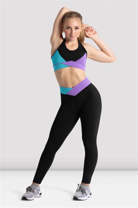 Girls Freestyle Wrap Legging Black Bloch Dance Us
