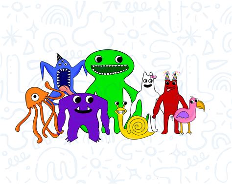 Garten Of Banban Characters Png Digital Download Etsy