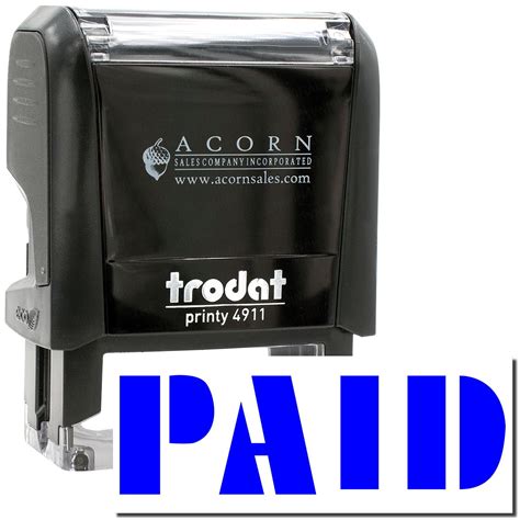 Self Inking Bold Paid Stamp Trodat Printy 4911 Press And Print