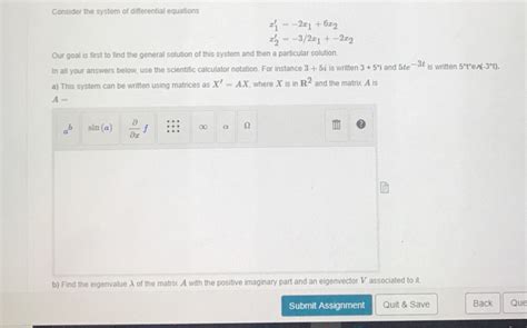 Solved Consider The System Of Differential Equations 3 21 Chegg