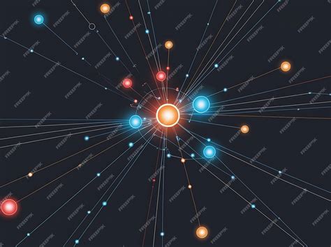 Abstract Technology Network With Glowing Nodes And Lines Premium Ai Generated Image