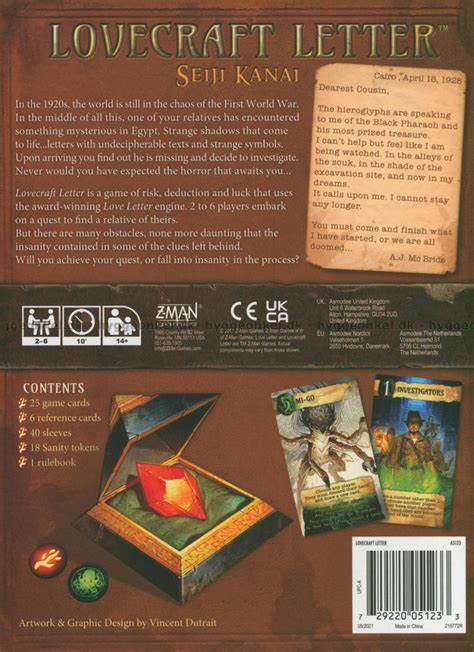Lovecraft Letter kan købes her. Lynhurtig levering - 729220051233 UDGÅET!!!