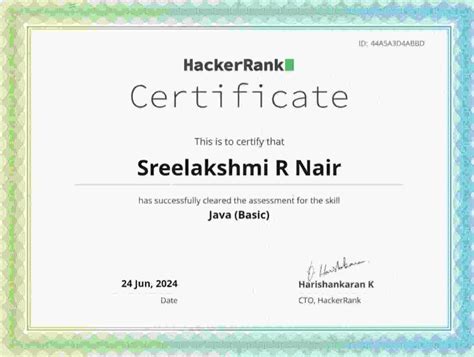Thrilled To Announce Ive Earned My Java Basics Certification From Hackerrank This Journey Has